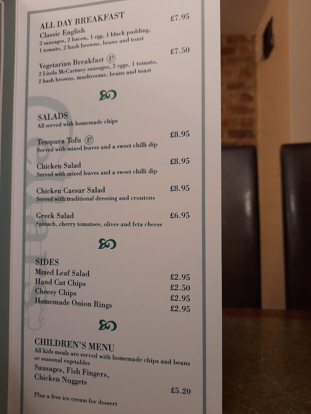 Menu at Cellars Bar, Scarborough, 37 Valley Rd