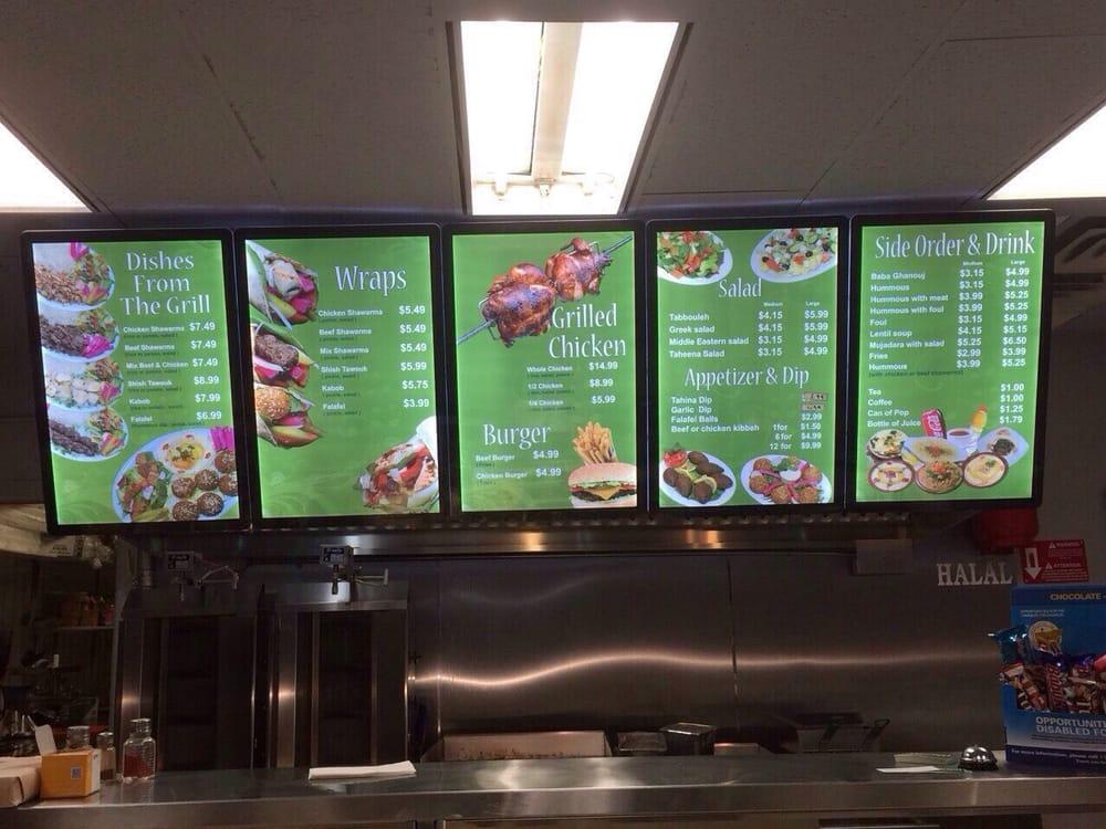 Menu at Laziza Mediterranean Cuisine restaurant, Toronto