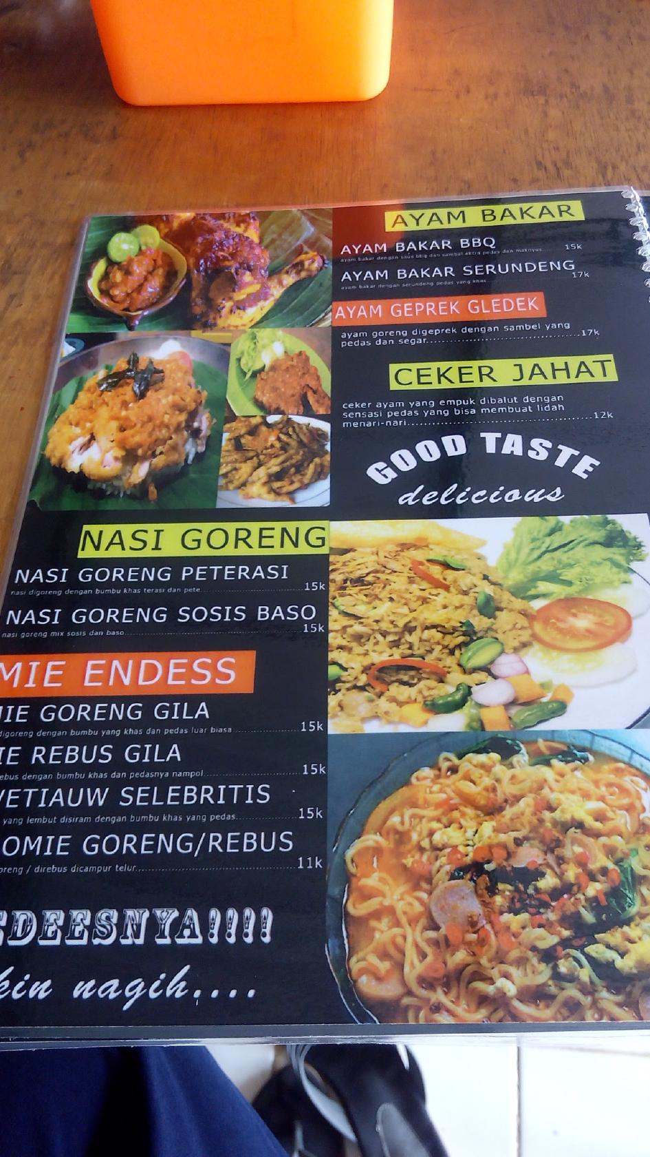 Menu at MOZA CAFE, Bogor, Jl. Tegar Beriman