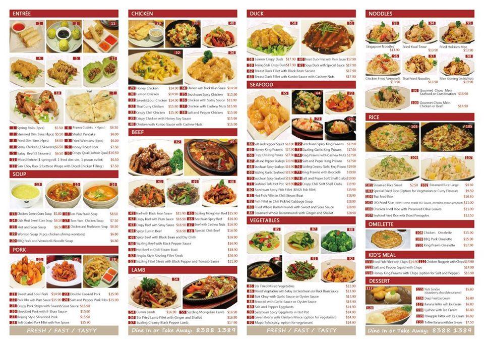 Menu at Gourmet House Chinese Restaurant, Hahndorf, Shop1/56 Mount ...