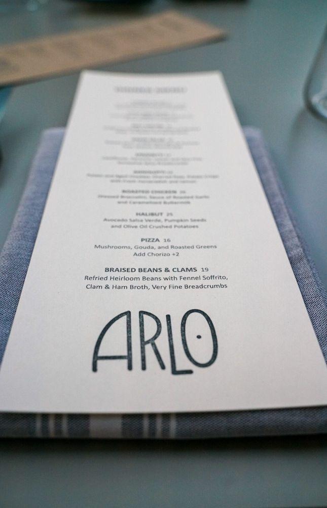 Menu at Arlo Restaurant, Salt Lake City