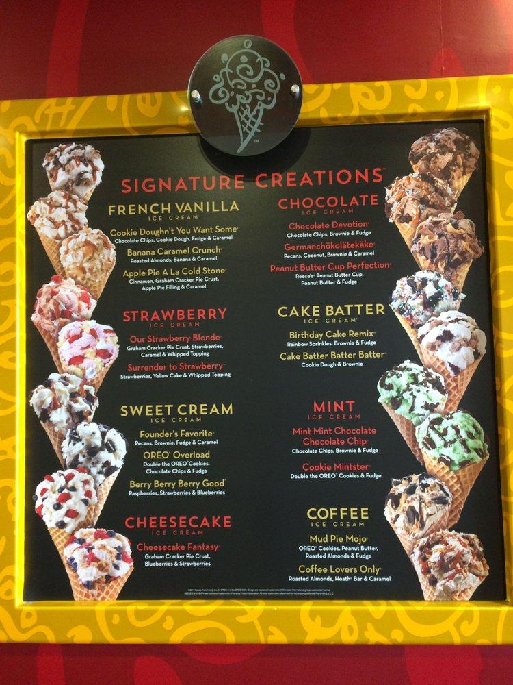 Menu at Cold Stone Creamery, Hiram, Jimmy Lee Smith Pkwy #105