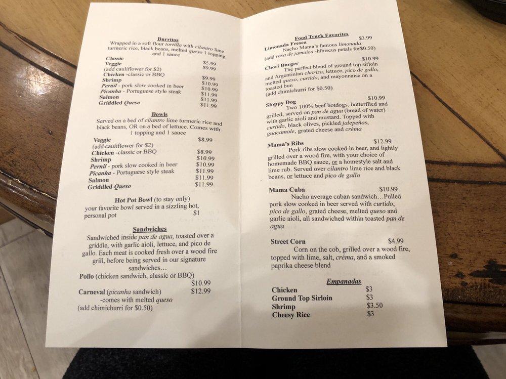 Menu at I Am Nacho Mama desserts, Hicksville
