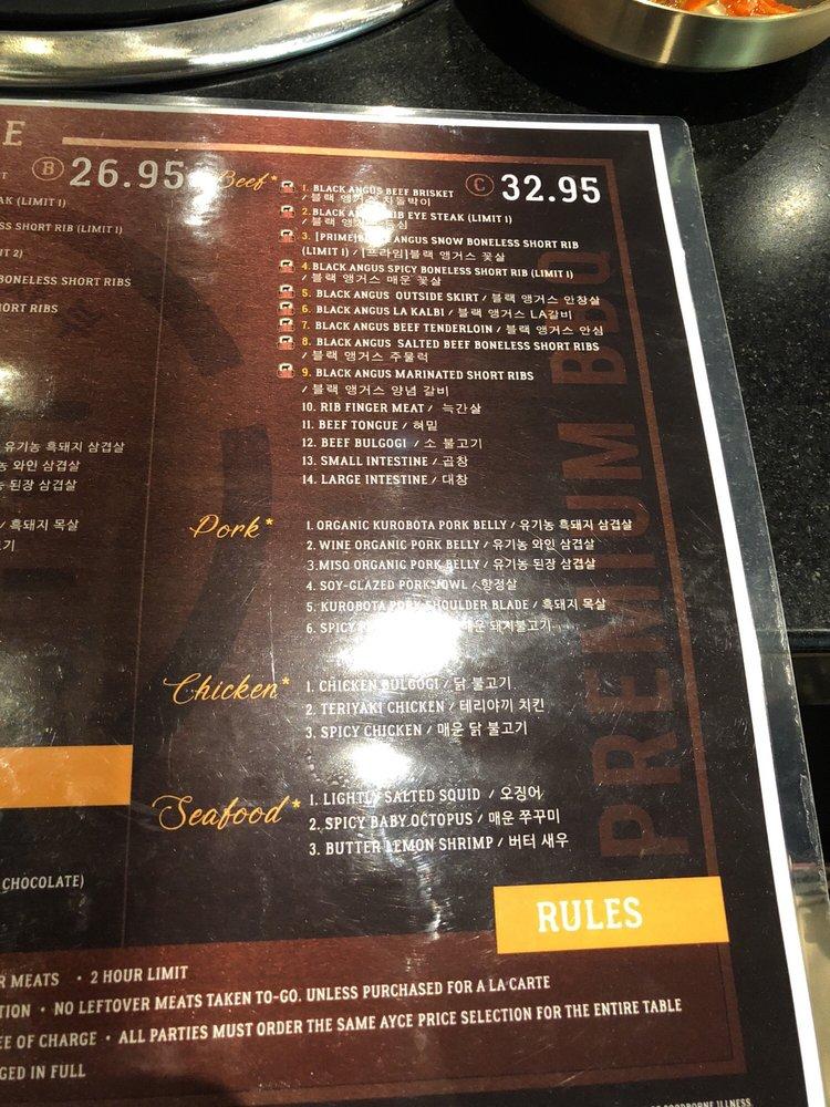 Menu at Master Kim’s Korean BBQ, Las Vegas, S Durango Dr #100
