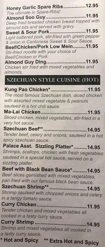 Menu at Wongs House Restaurant, Holyrood, Conception Bay Hwy