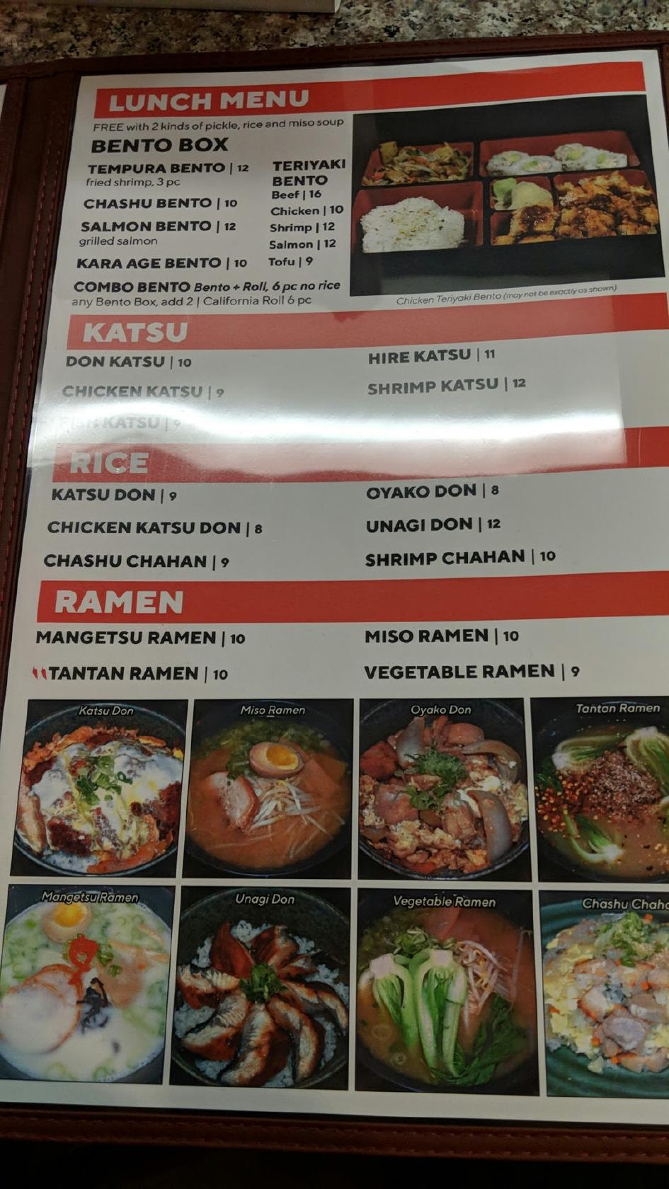 Menu at Mangetsu Farmington restaurant, Farmington, 206 Main St