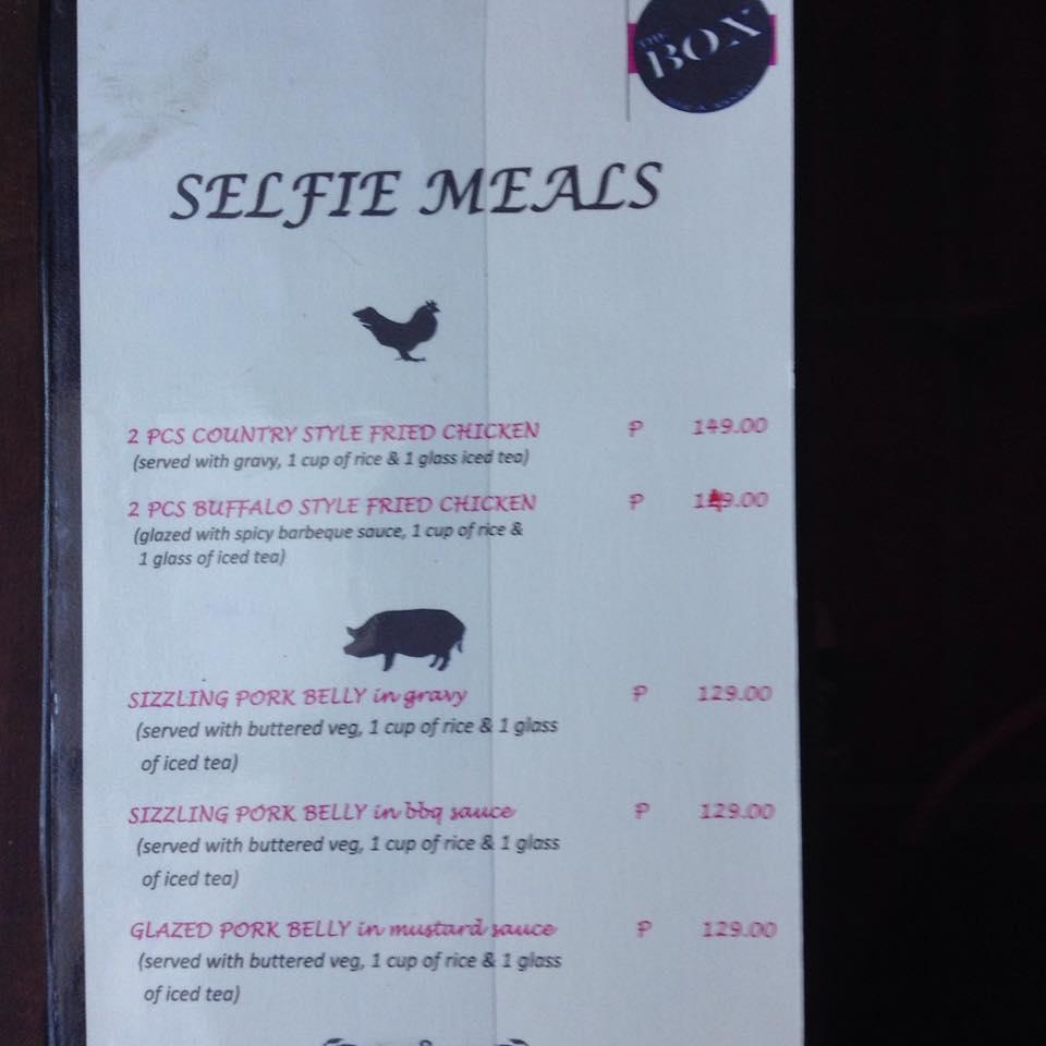 Menu at The BOX Bar and Resto, Iloilo City