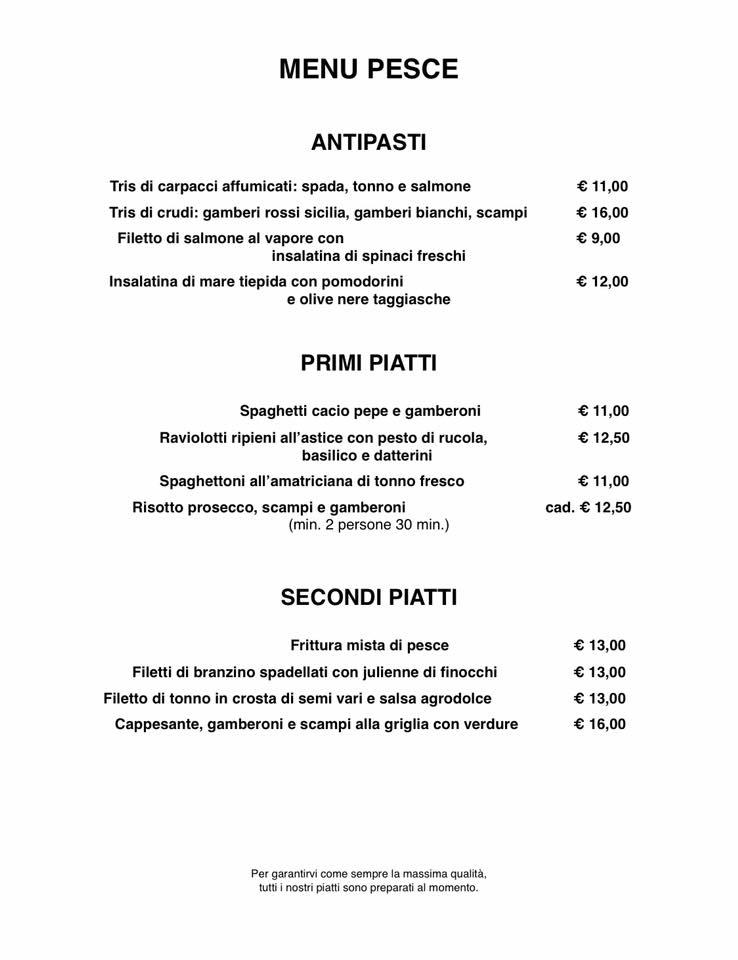 Menu at 6 Per Sempre - Ristorante Pizzeria, Maserà di Padova