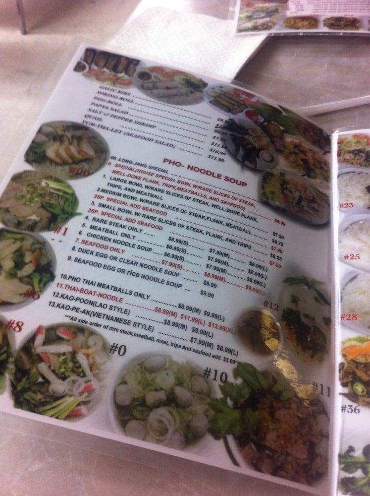 Menu at Phở 76 restaurant, Fresno
