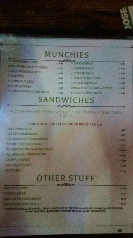 Menu at Haverhill Social Club, Haverhill, 210 1st St