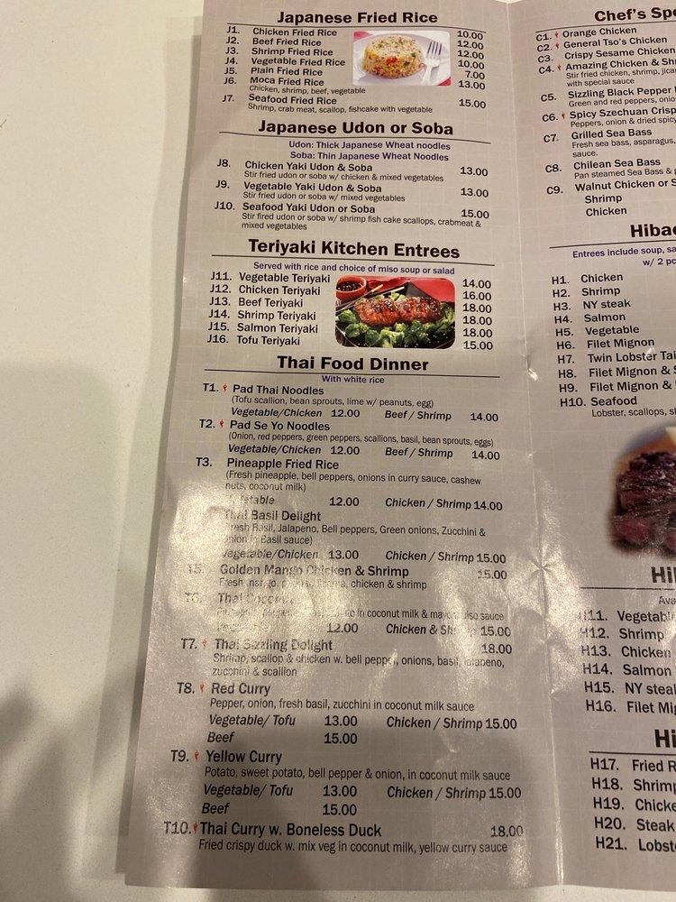 Menu at DING Asian Cuisine restaurant, Riverview