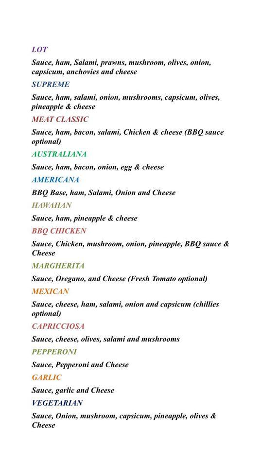 Menu at Nhill Dine Inn cafe, Nhill