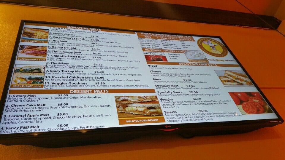 Menu at Cheesy Express restaurant, San Diego, Mission Blvd