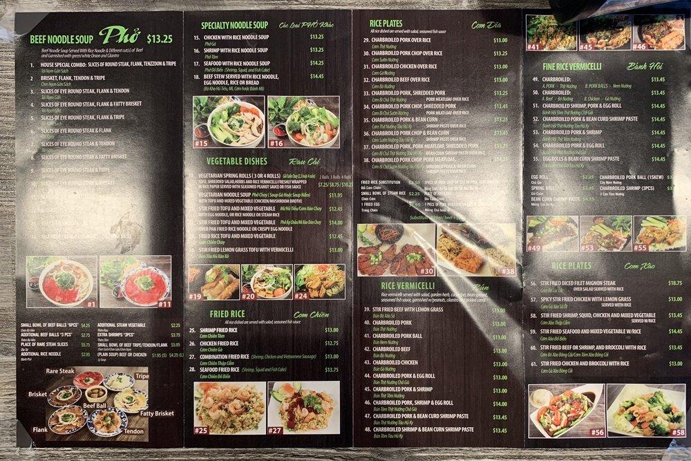 Menu at Pho Ha plus Vietnamese Cuisine restaurant, Diamond Bar