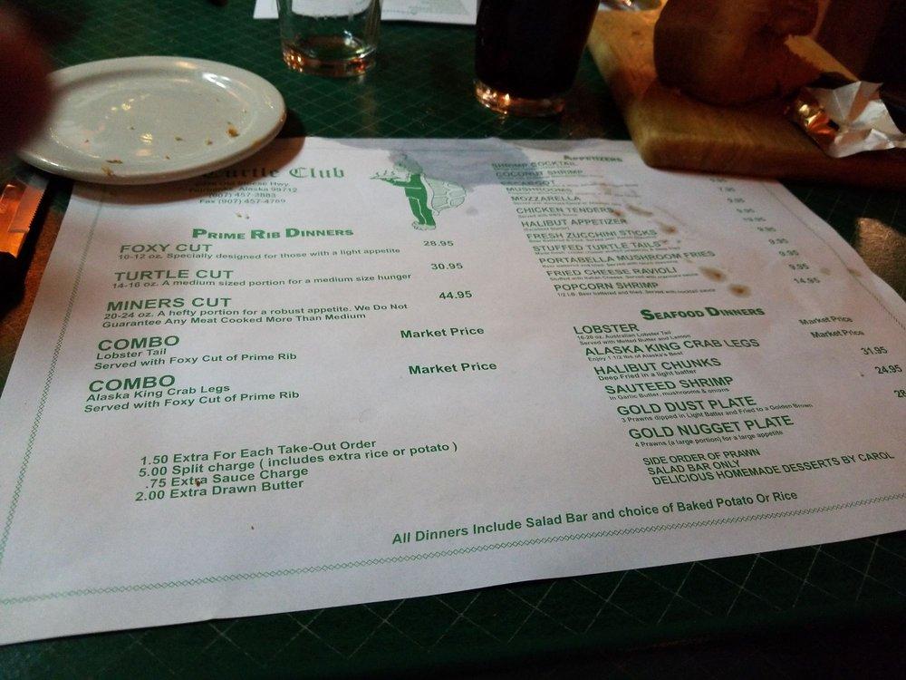 Carta de Turtle Club, Fairbanks, Old Steese Hwy N