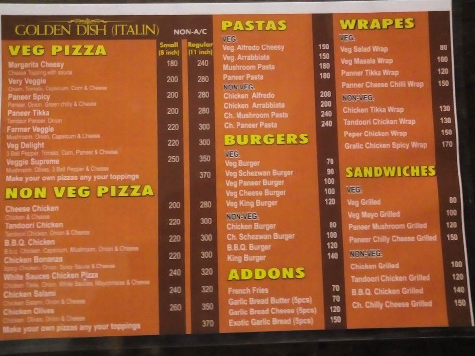 Menu at Golden Dish Family Restaurant, Borlipanchatan