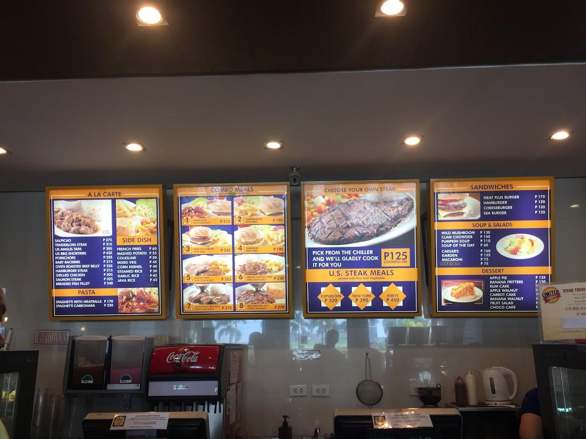Menu at Meat Plus Cafe, Mabalacat