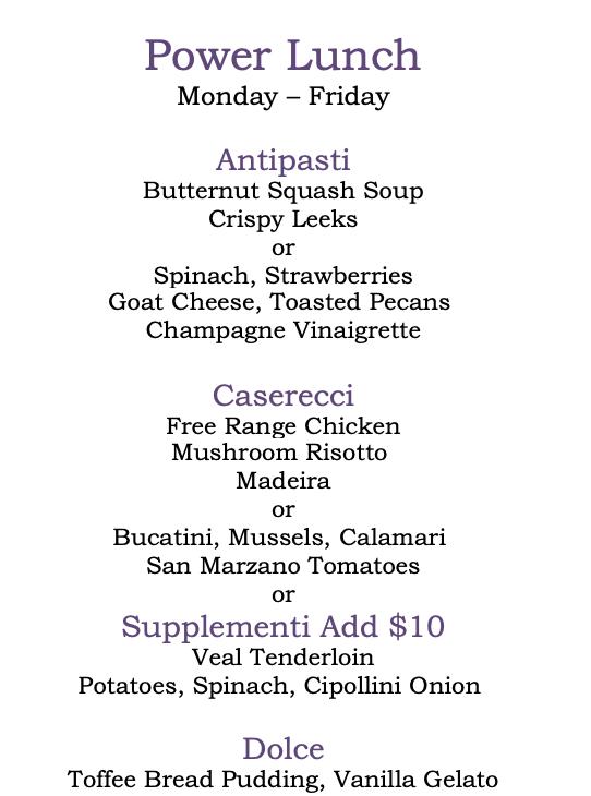 Menu at Davio's Northern Italian Steakhouse, Lynnfield