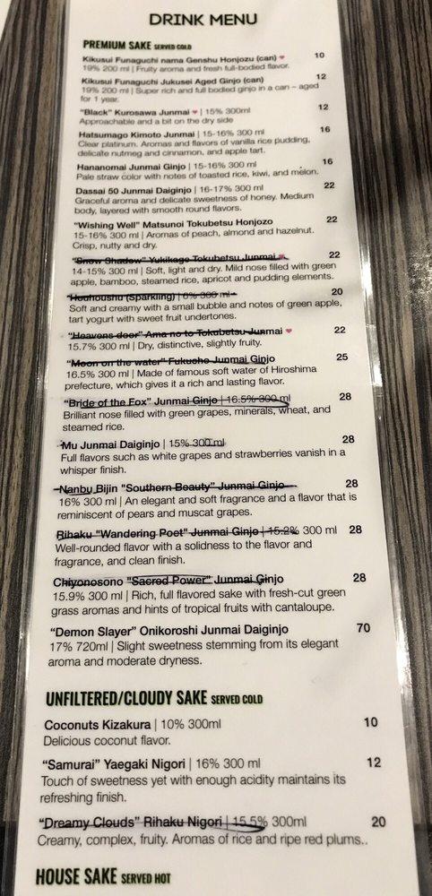 Menu at Soi Bistro restaurant, Fort Walton Beach