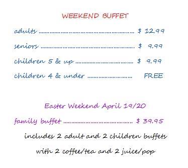 Menu at HUSKY restaurant, Cranbrook