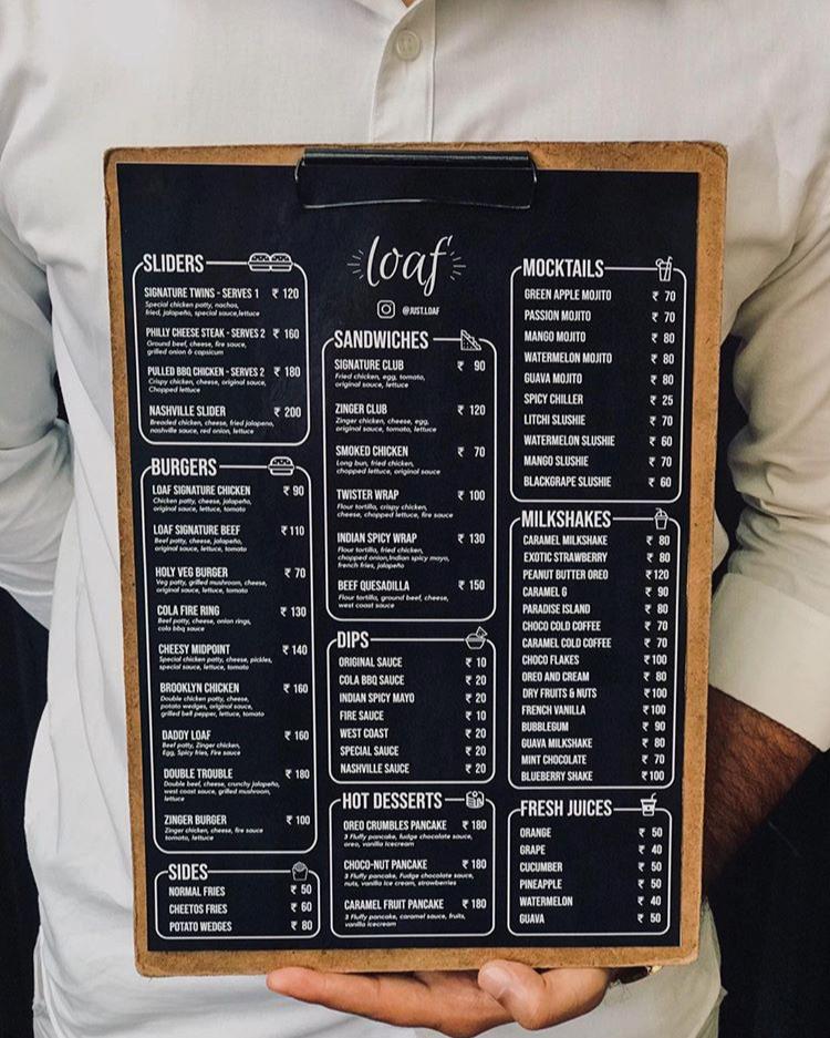 Menu at Just Loaf, Tirur, Tirur - Vailathur Rd