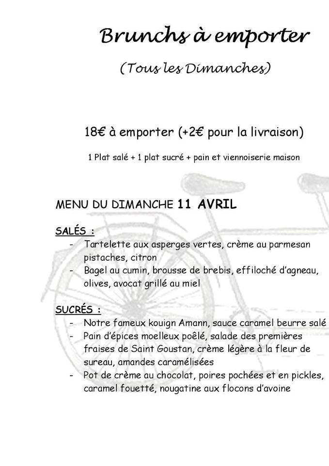 Menu au Le Tandem restaurant, Vannes