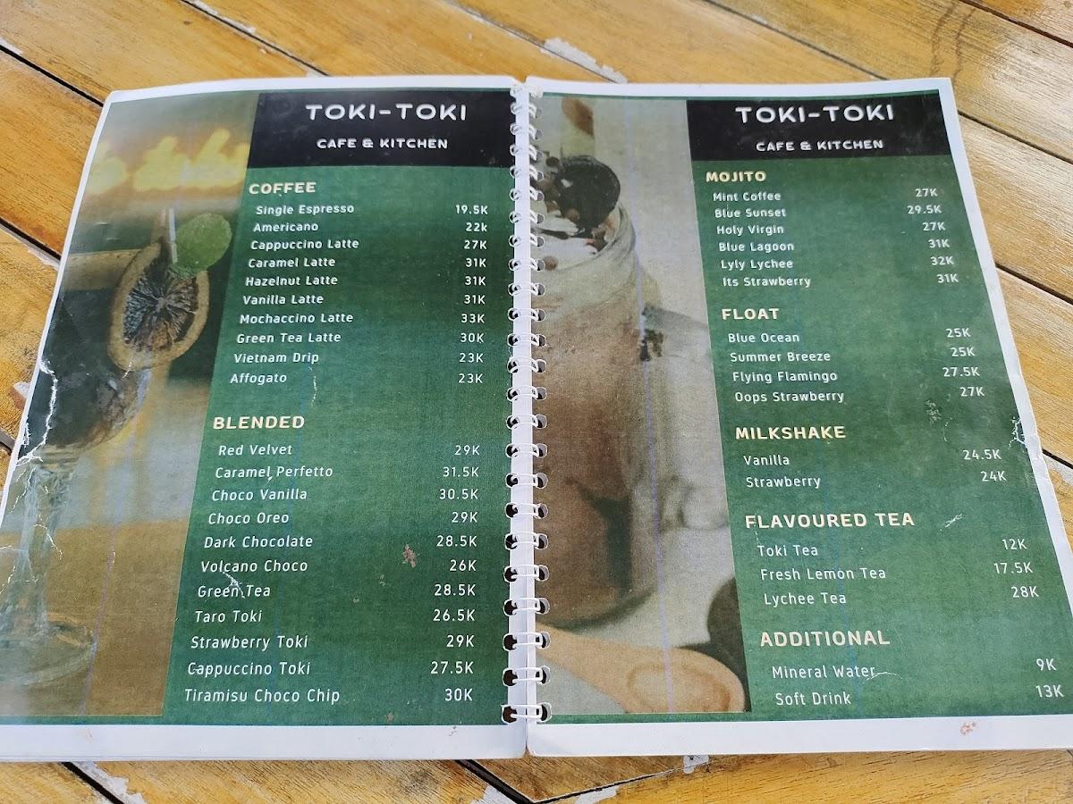 Menu at Toki - Toki Rooftop & Karaoke Cafe, Depok