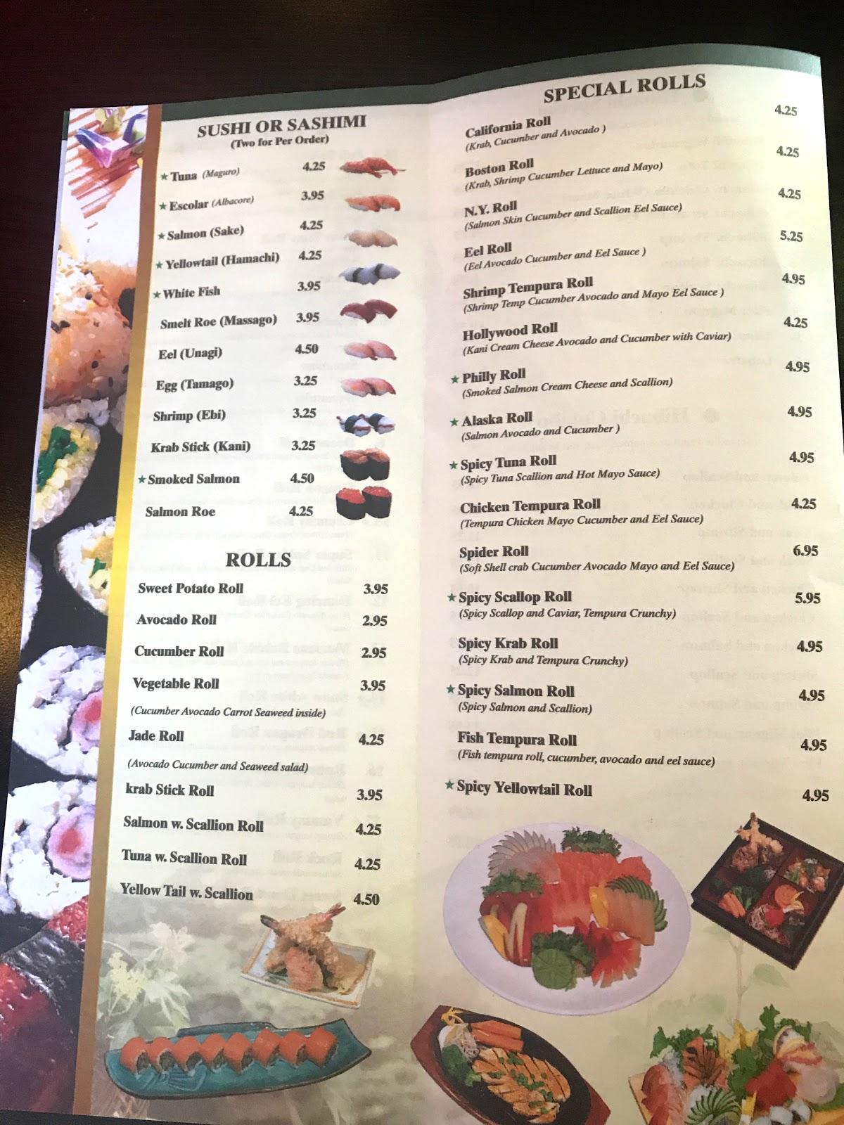 Menu at Fuji Express restaurant, DeLand