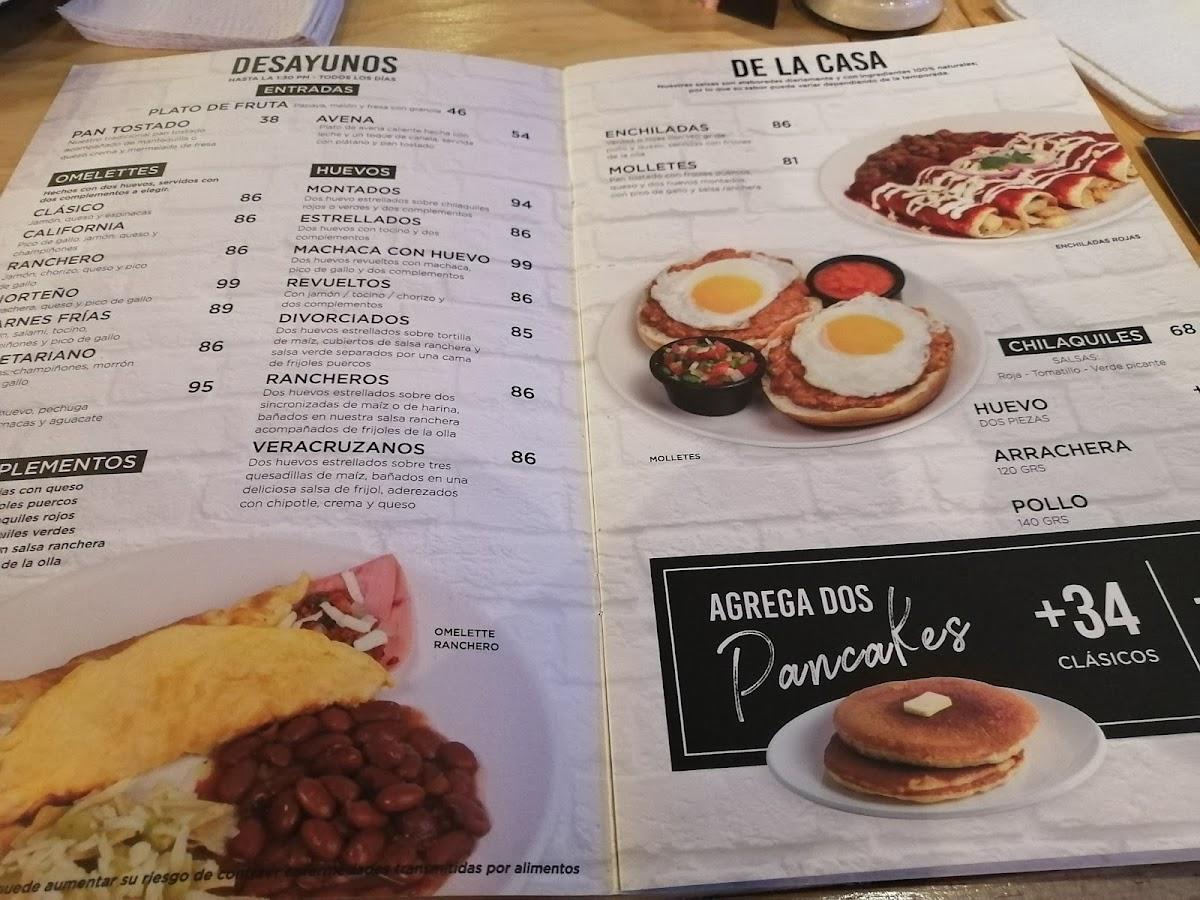 Carta del restaurante Pancake Paradise, Ciudad Juarez
