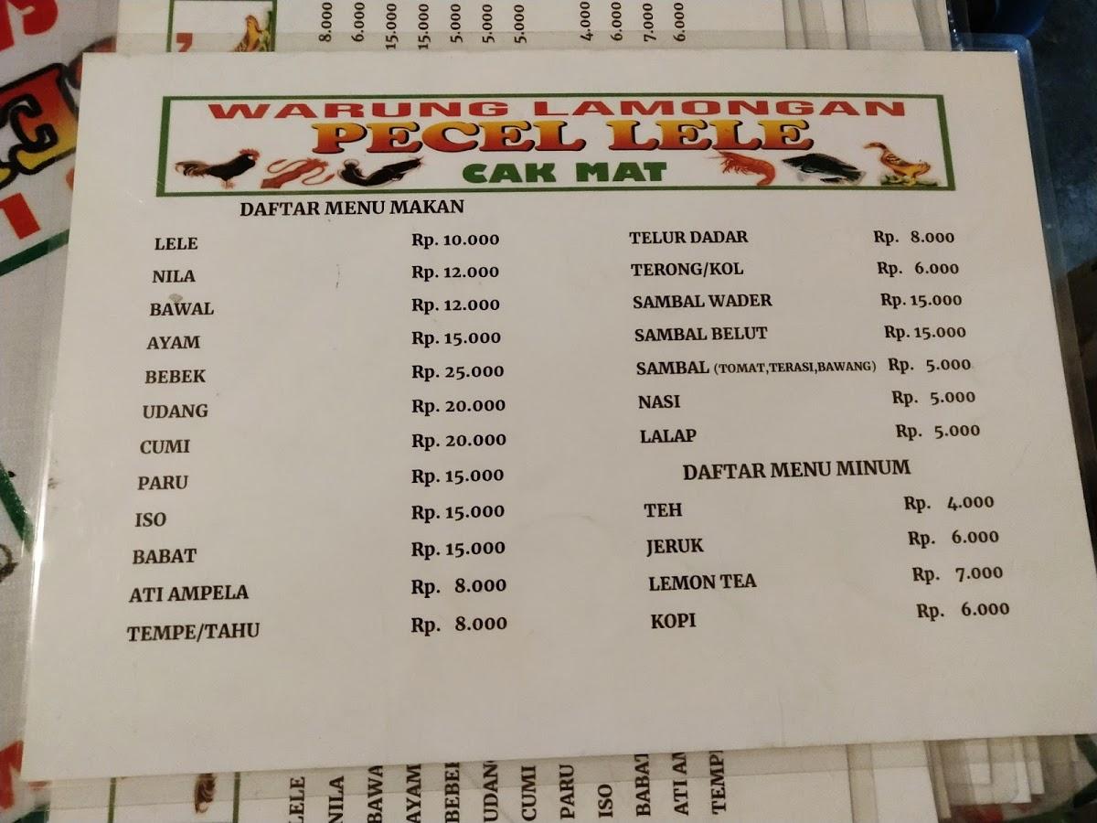 Menu at Rumah Makan Dan Restoran Murah Meriah restaurant, Purwomartani