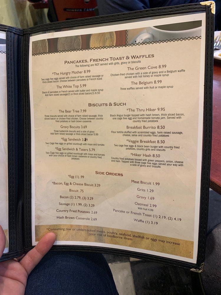 Menu at Damascus Diner cafe, Damascus