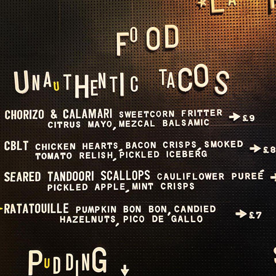 Menu at La Pantera pub & bar, Cardiff
