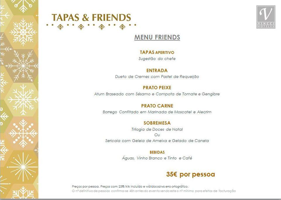 Menu at Tapas n´Friends Chiado pub & bar, Lisbon