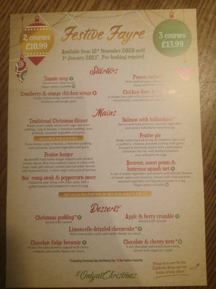 Menu at Gemini pub & bar, Dereham