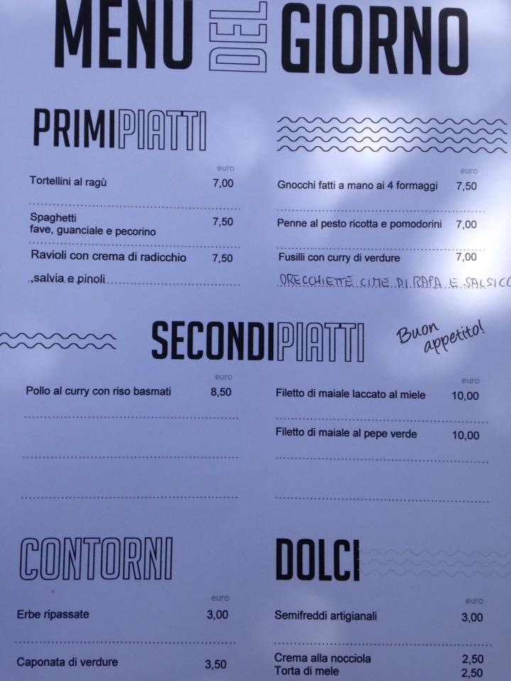 Menu at Miki Bar, Fabriano