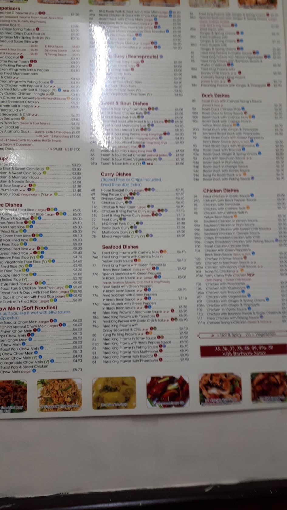 Menu at Tasty China (Beijing) restaurant, Great Yarmouth