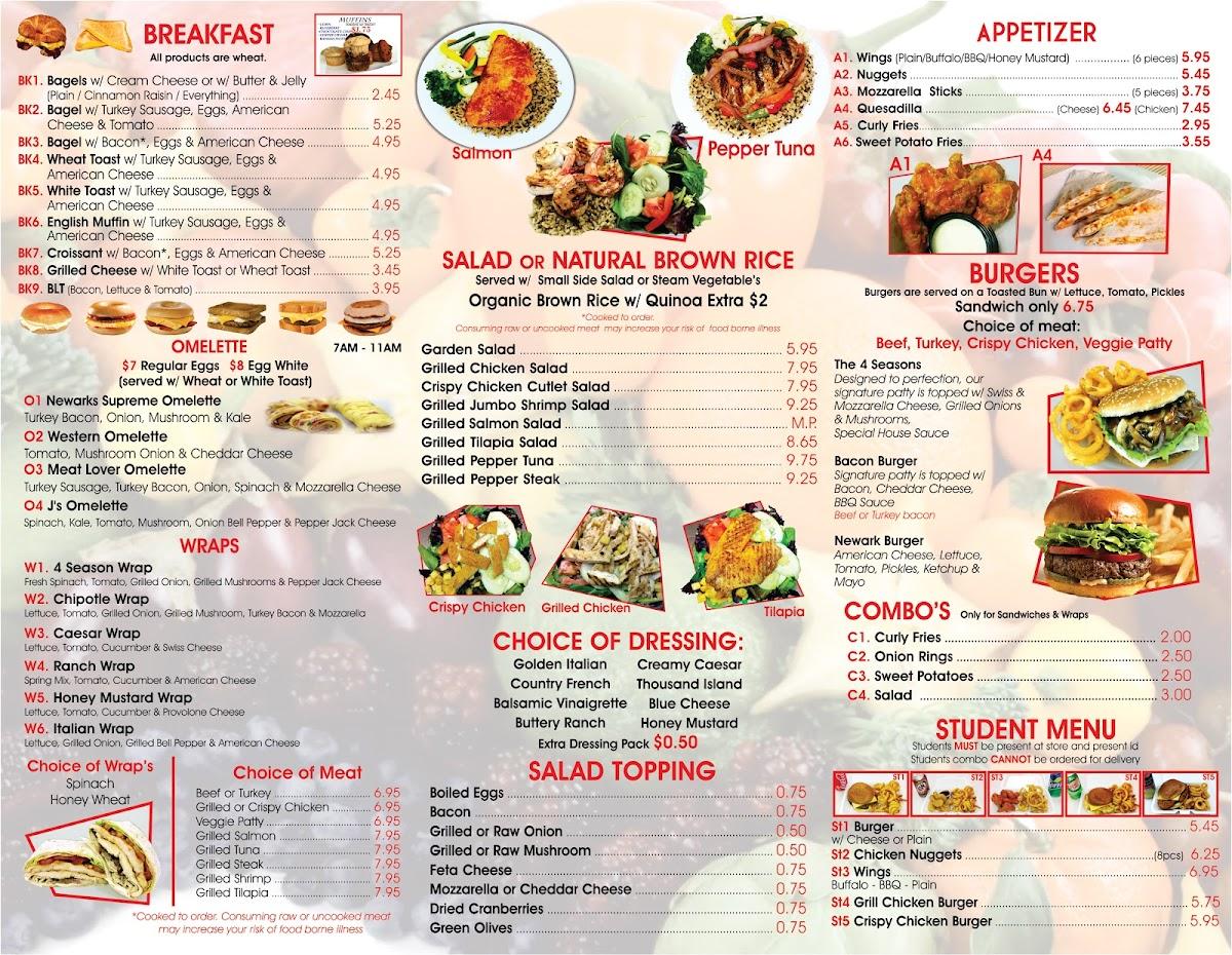 Menu at TeaRx Cafe-Newark, Newark