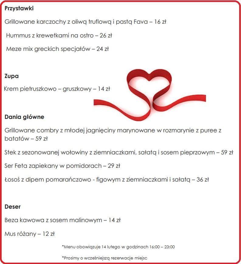 Menu at Balkan Bistro Prespa restaurant, Warsaw, Władysława Syrokomli 8