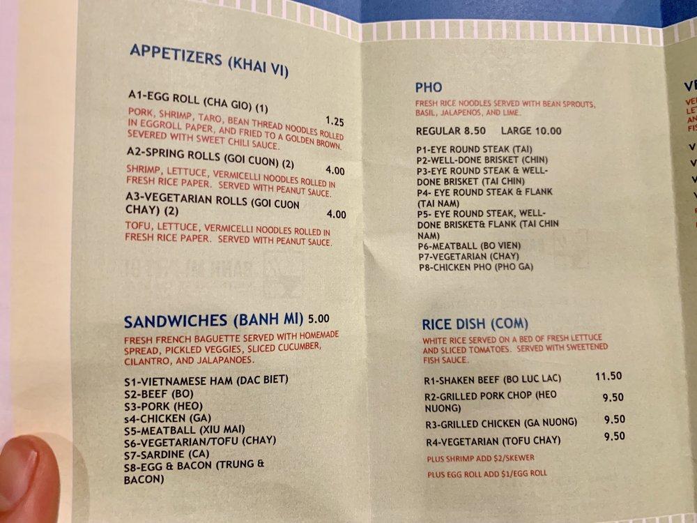 Menu at Banh Mi Pho U! restaurant, Bothell