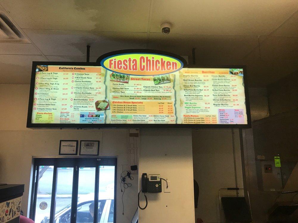 Menu at Fiesta Chicken restaurant, Boise, W Ustick Rd