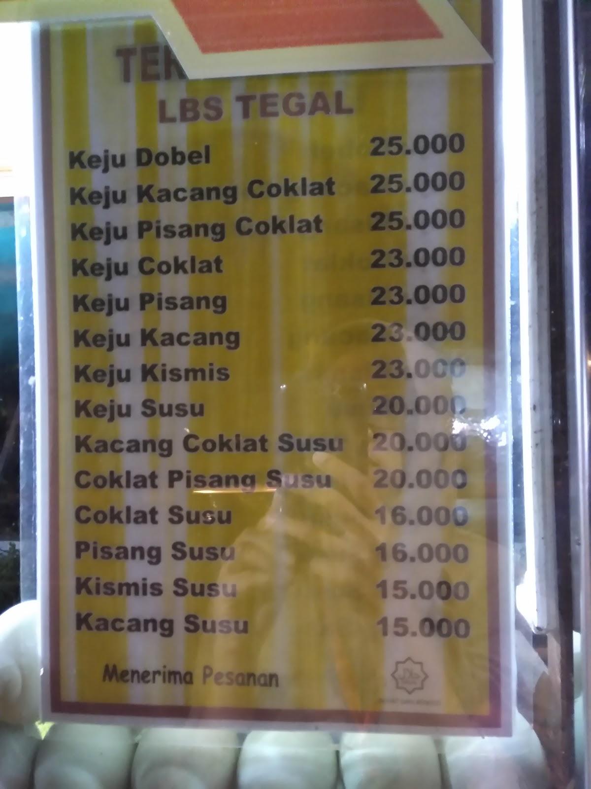 Carta del restaurante Martabak Indorasa Pak Tomi, Yogyakarta