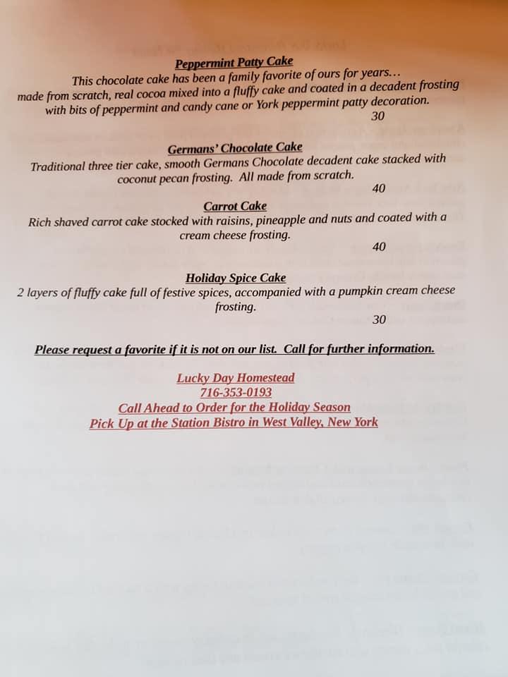Menu at The Station Bistro pub & bar, West Valley