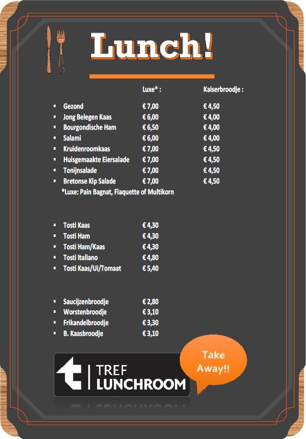 Carta de TREF DELICATESSEN, Venlo
