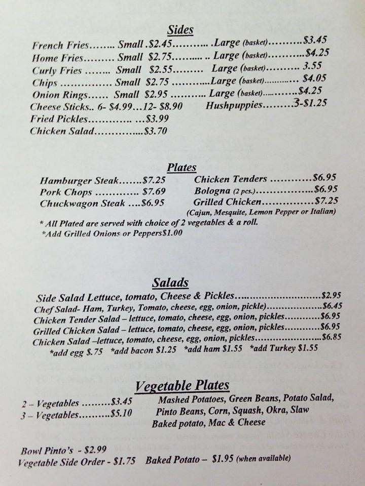 Menu at West Rowan Restaurant, Cleveland