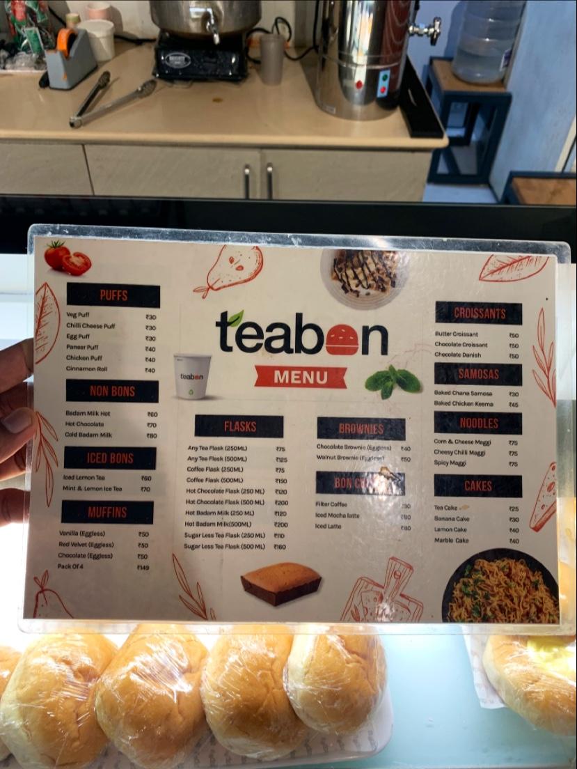 Menu at Teabon, Chennai, 77