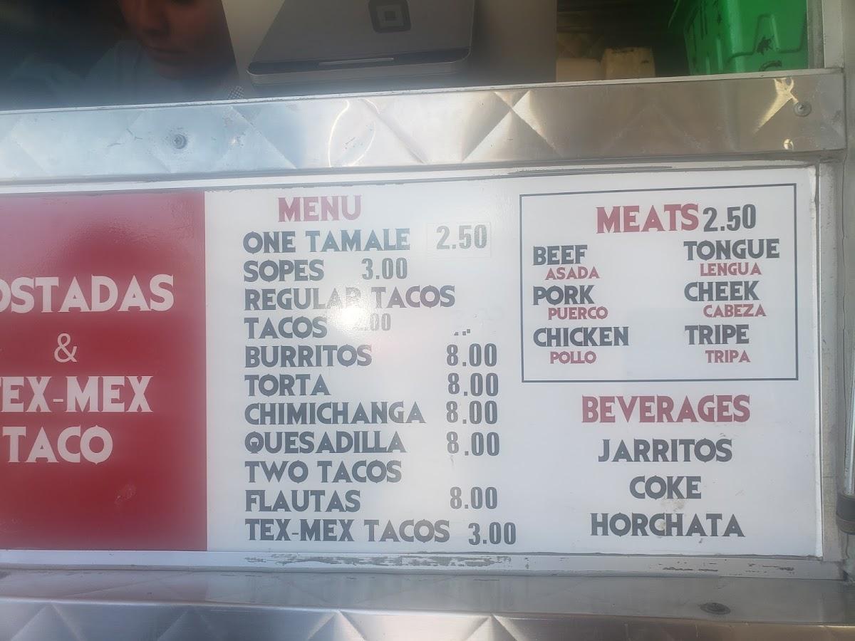 Menu at My Little Mexico restaurant, Lynden