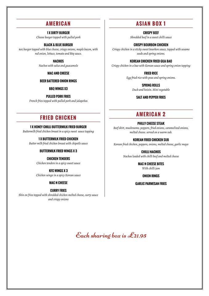 Menu at Simply Street Bar & Grill, Holyhead, 1 Stanley Terrace