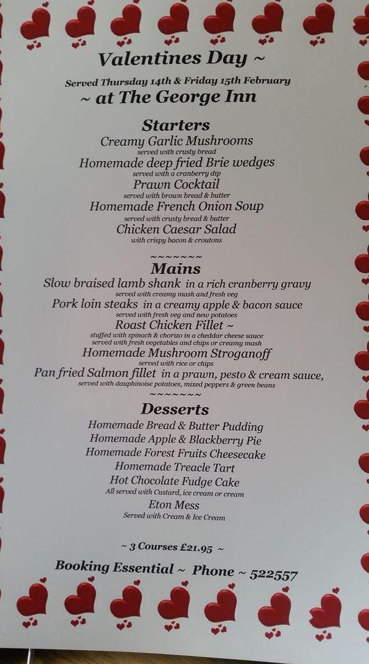 Menu at The George Inn pub & bar, Newport