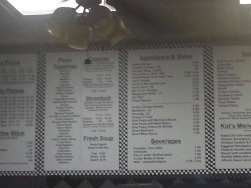Menu at Tomasso's Pizza & Subs pizzeria, Boca Raton