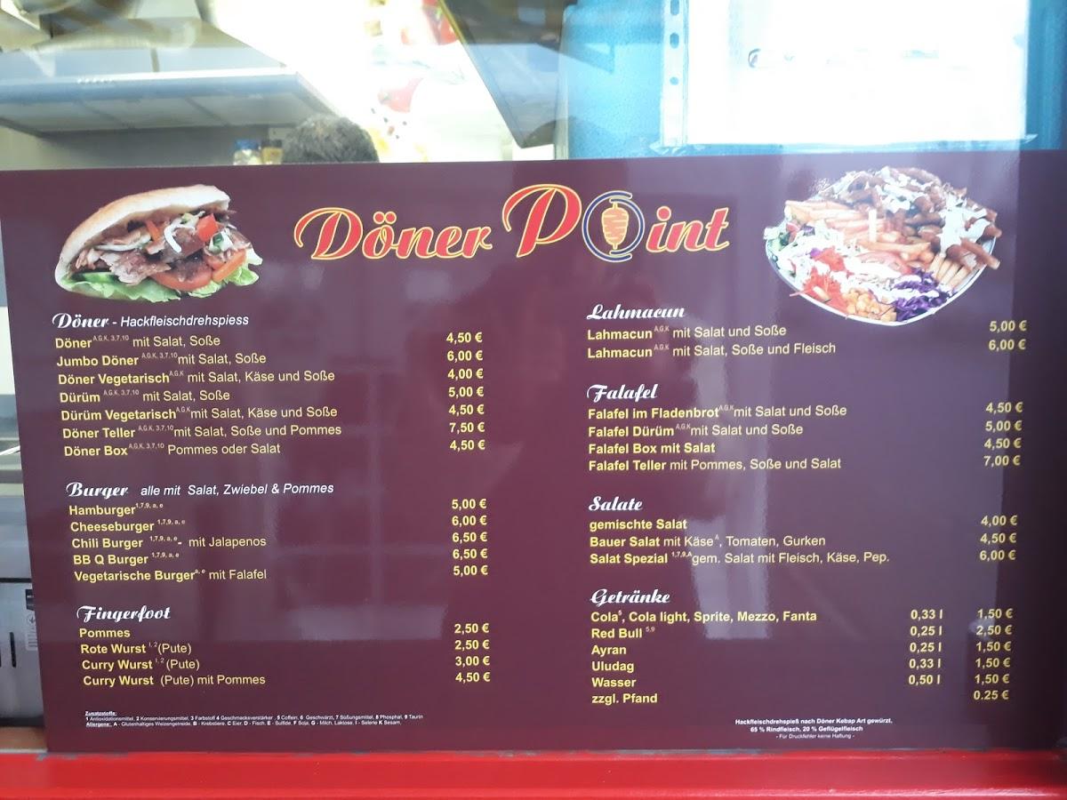 Speisekarte von Döner Point restaurant, Ravensburg